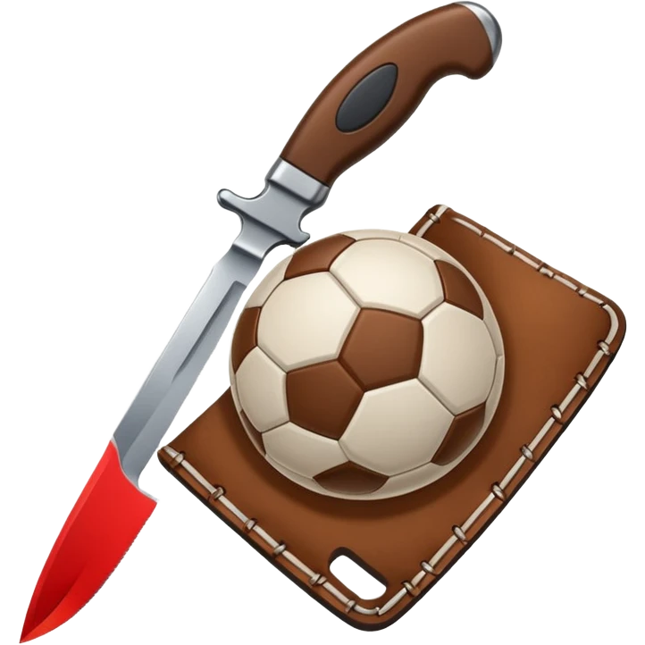 Soccer football cutting knife emoji | AI Emoji Generator