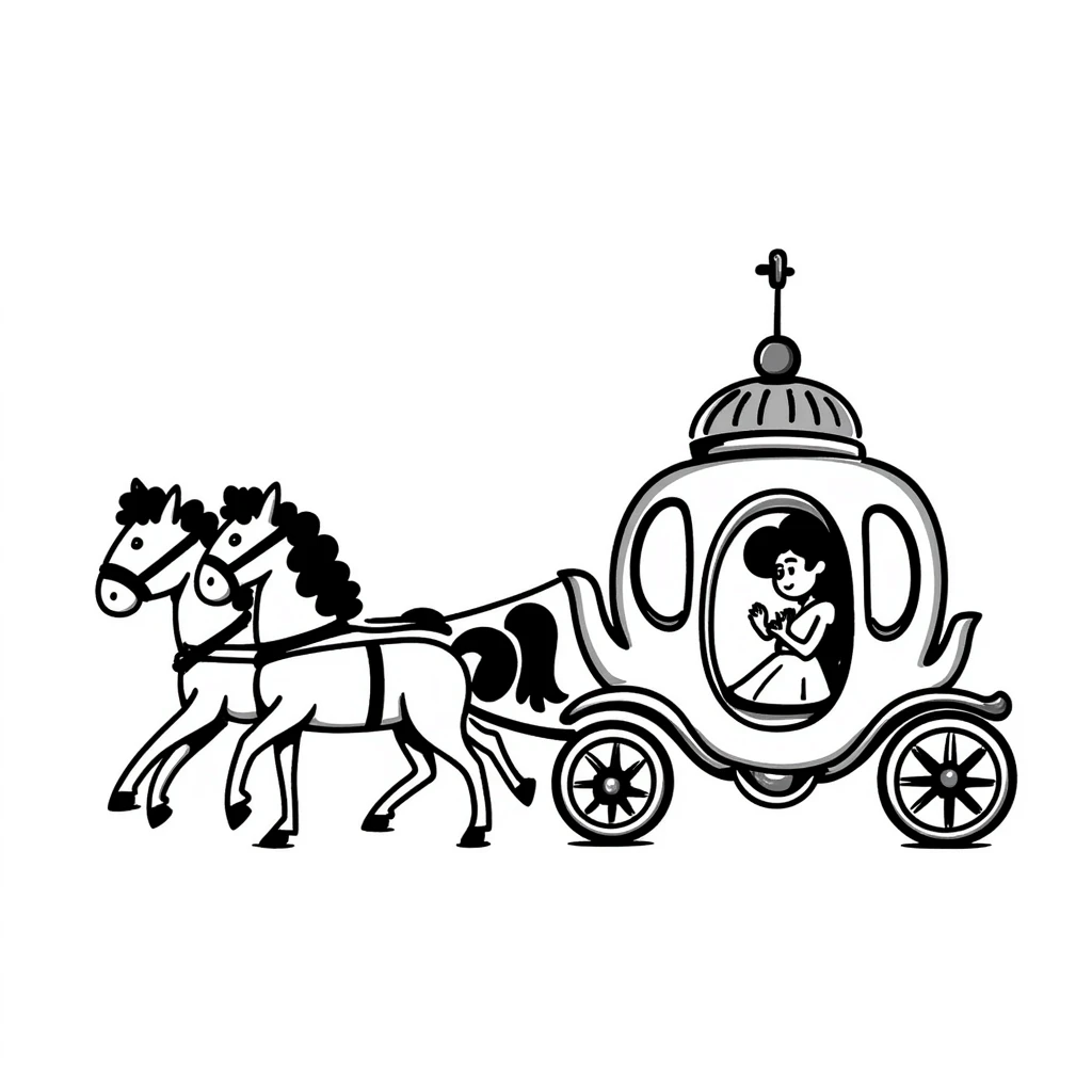 Cinderella's carriage emoji | AI Emoji Generator