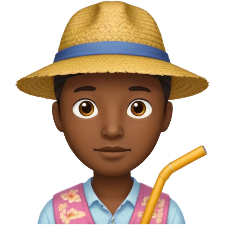 Chinese guy stereotype with straw hat and little eyes emoji | AI Emoji ...