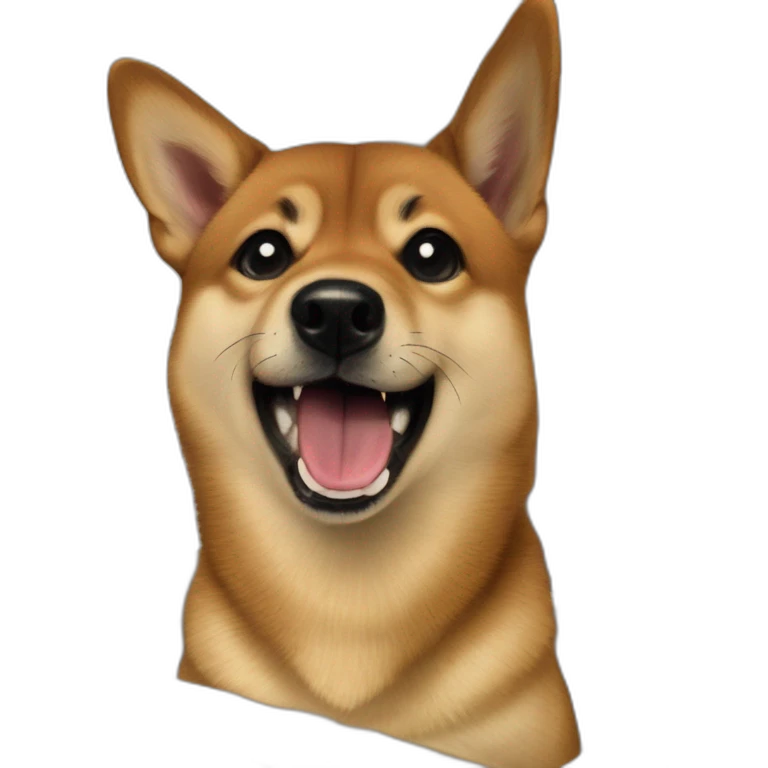 happy shiba inu in box emoji | AI Emoji Generator