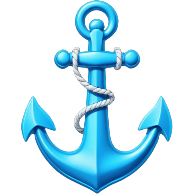 A neon anchor line drawing emoji | AI Emoji Generator