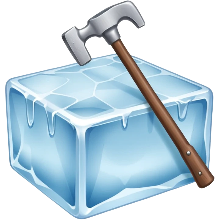 an ice and a hammer, means break the ice emoji | AI Emoji Generator