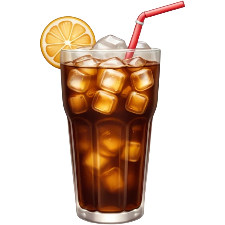 Iced cola emoji, rounded edges, soft highlights emoji | AI Emoji Generator