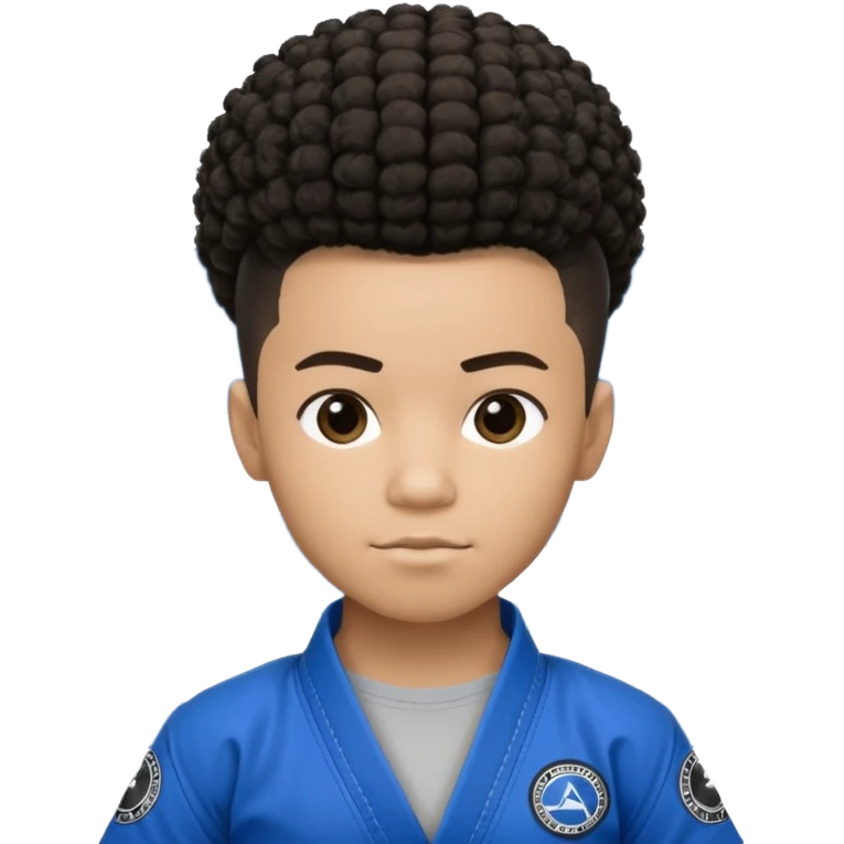 black jiu jitsu instructor with a afro ponytail and a low taper fade ...