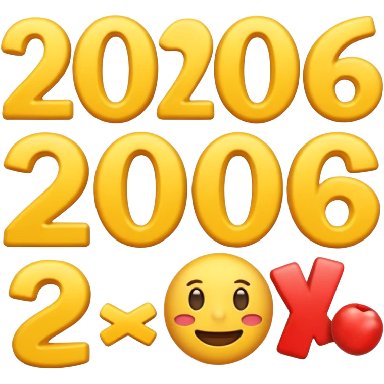 an animated emojis that turns the word "GEO NS" into "2026" emoji | AI ...