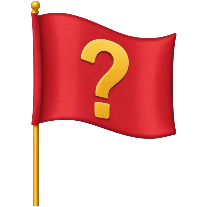 A Flag with a question mark on it, have no pole just a flag emoji | AI ...