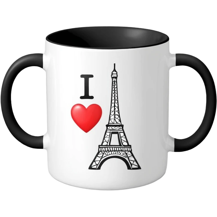 mug-cup-with-text-ı ️paris- emoji | AI Emoji Generator