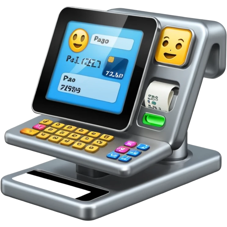 Icono de una terminal de pago con una tarjeta emoji | AI Emoji Generator