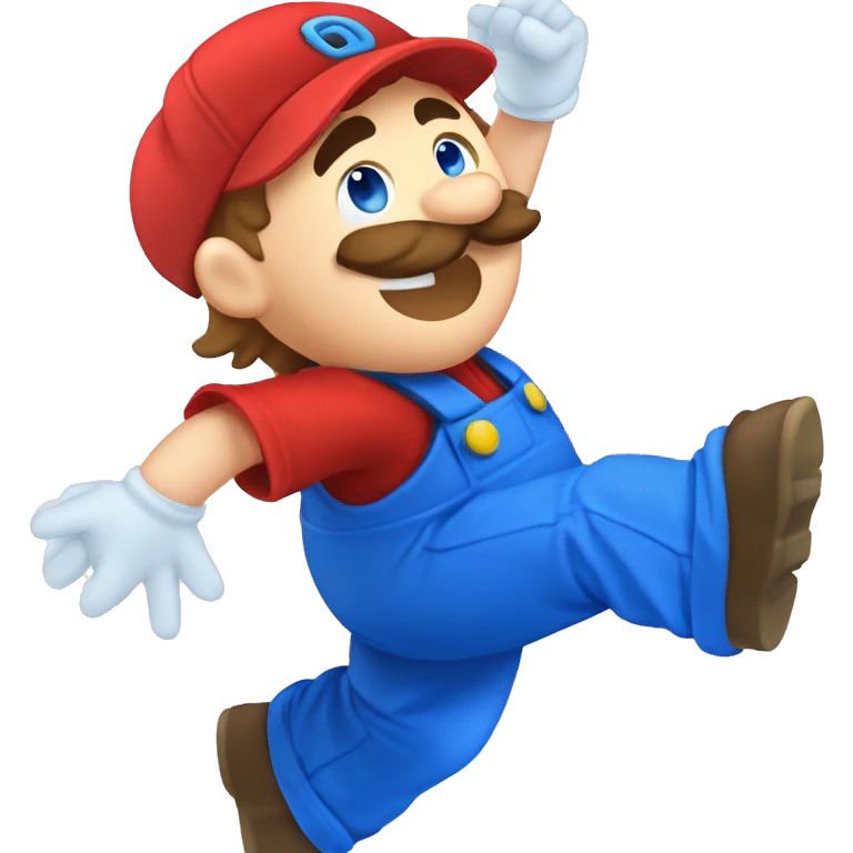 happy mario jumps at you emoji | AI Emoji Generator