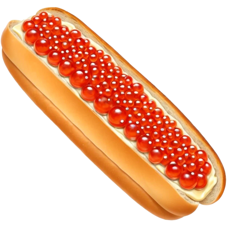 Apple style 3D emoji of a slice of fresh baguette with creamy butter ...