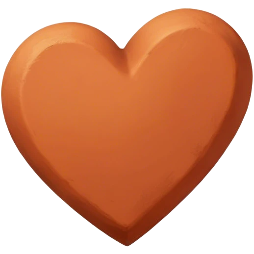 Terracotta color heart emoji | AI Emoji Generator