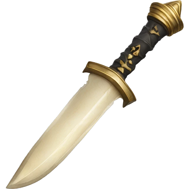 Bone dagger with brass handle emoji | AI Emoji Generator