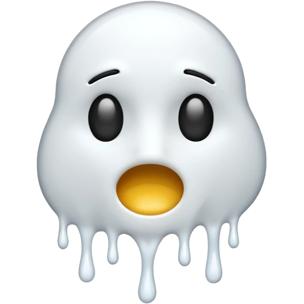 The heat broken emoji in white with sticky white liquid Ozzing out of ...