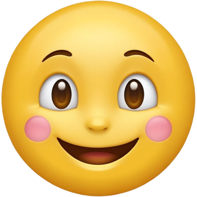Emoji, yellow round playful smiling face emoji | AI Emoji Generator