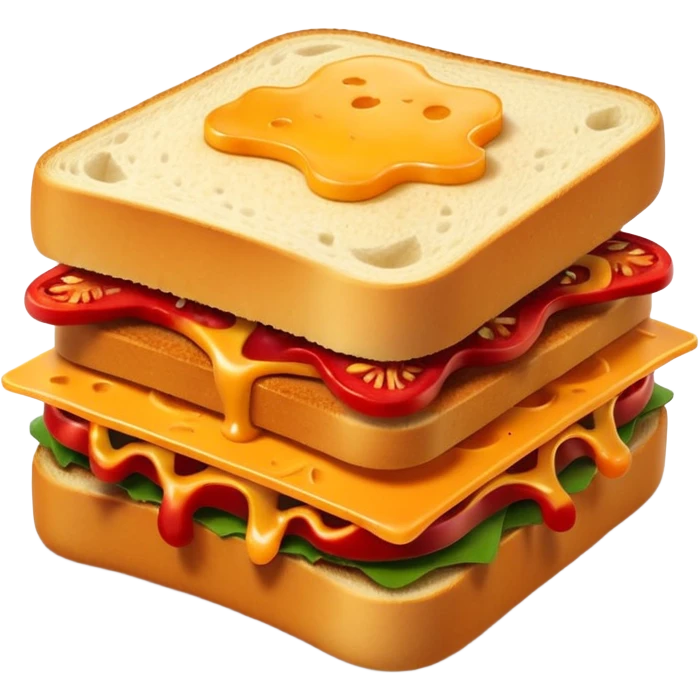 spicy sucuk sandwich object icon, toasted bread, sliced spicy sucuk ...