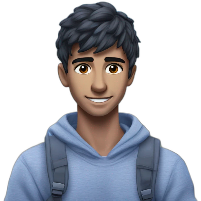 smiling boy in outdoor hood emoji | AI Emoji Generator