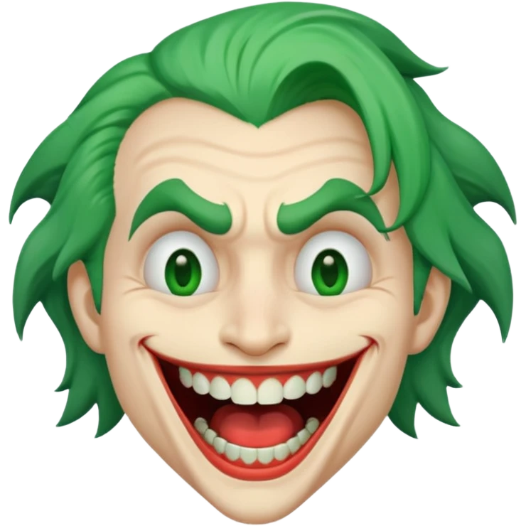 Joker face with big mouth, only one tooth emoji | AI Emoji Generator