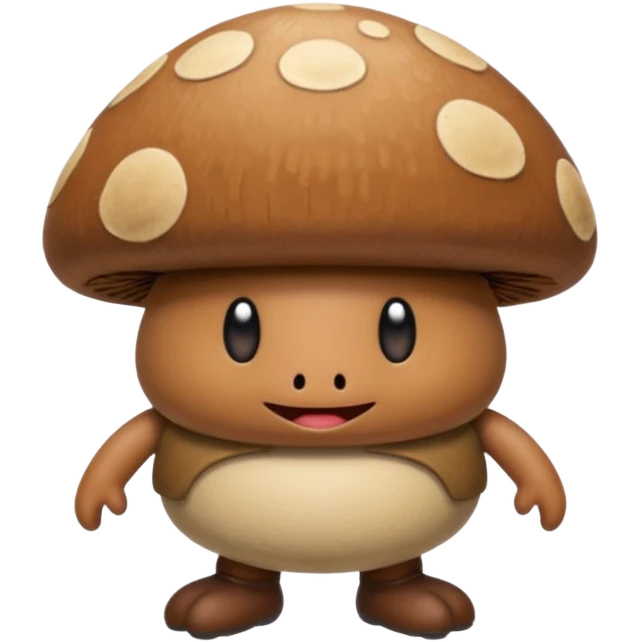 the brown walking goomba mushroom from mario emoji | AI Emoji Generator