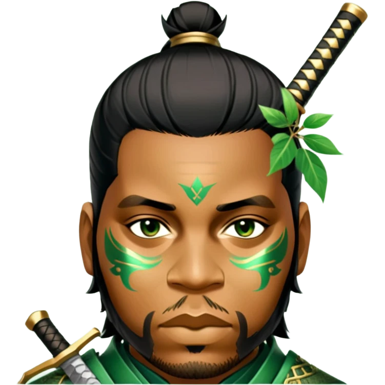 Emerald Samurai emoji | AI Emoji Generator