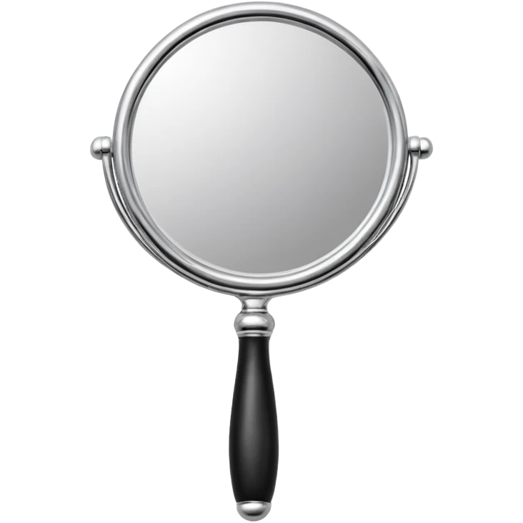 hand mirror, polished silver chrome, erotic vanity aesthetic emoji | AI ...