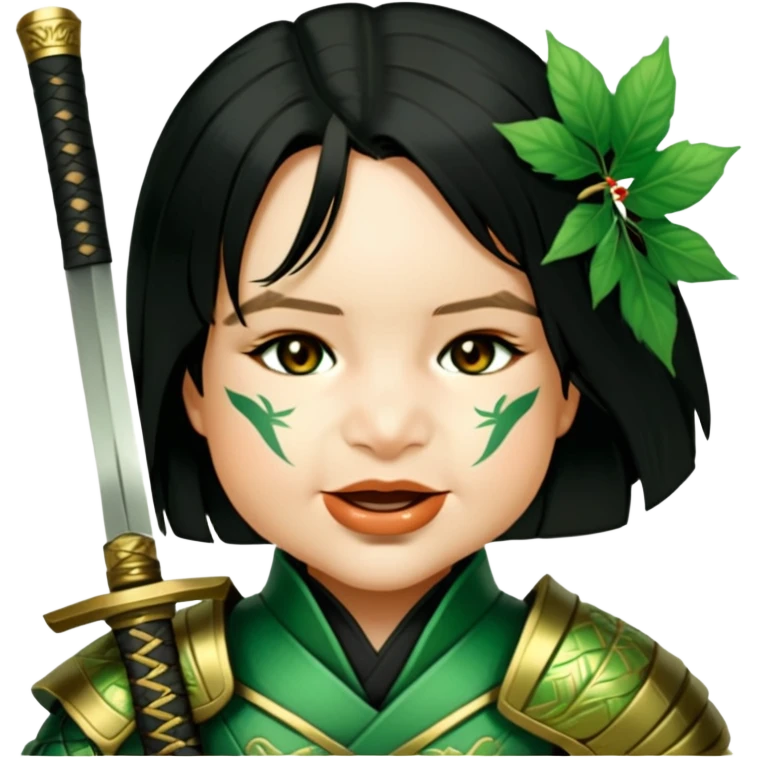 Emerald Samurai emoji | AI Emoji Generator