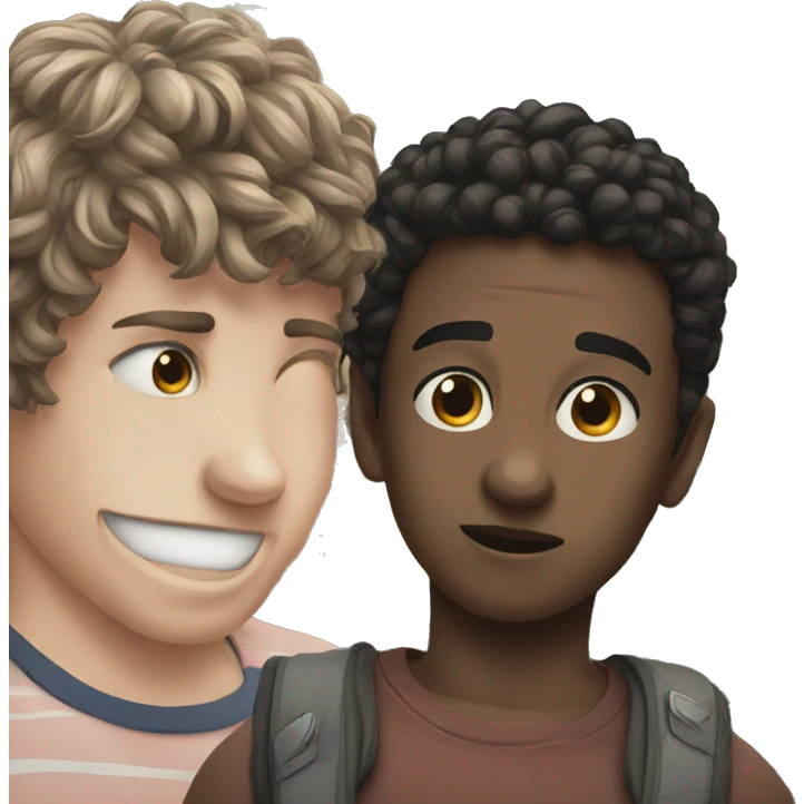 two boys intense eye contact emoji | AI Emoji Generator