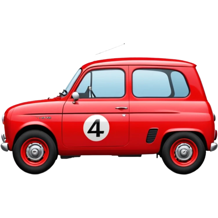 une renault 4L de course de profil emoji | AI Emoji Generator