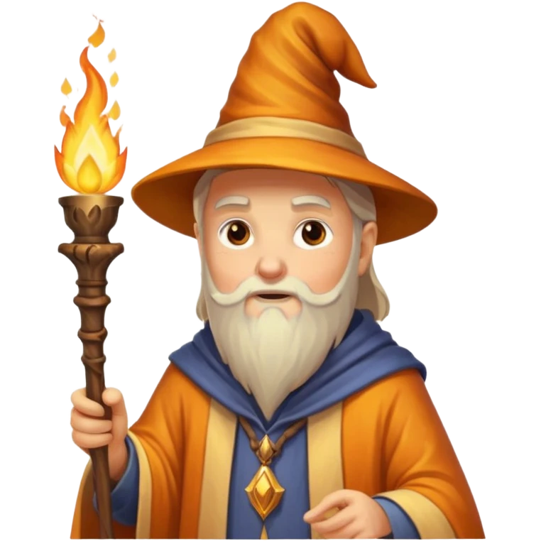 Wizard with torch emoji | AI Emoji Generator