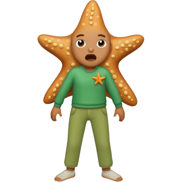 Give me a picture of an animated talking starfish that coughs, give me ...