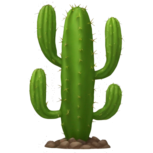single flat Nopal without pot emoji | AI Emoji Generator