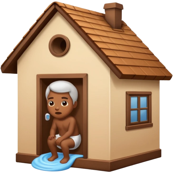Person pooping on a house emoji | AI Emoji Generator