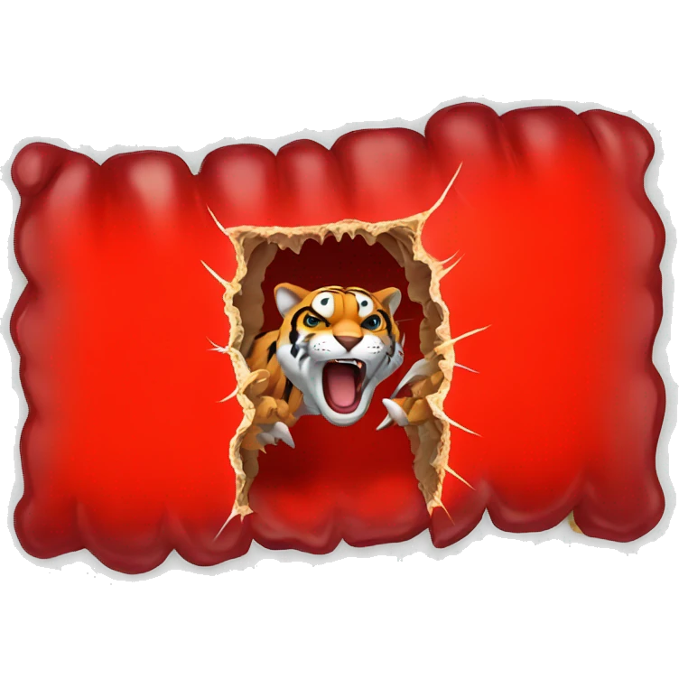 majestic tiger with sharp fangs emoji | AI Emoji Generator