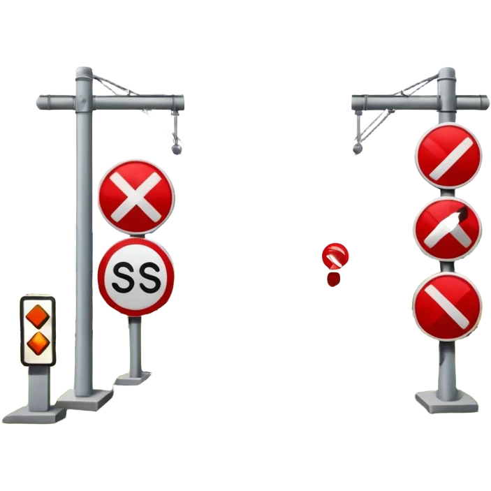 Railroad crossing emoji | AI Emoji Generator