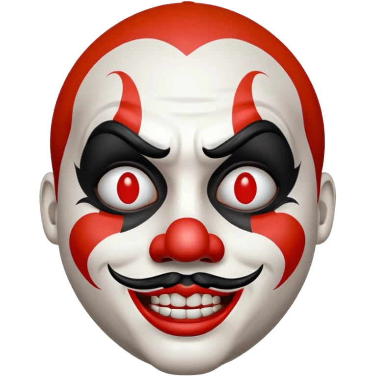 The simple Insane Clown Posse face makeup on a simple round emoji emoji ...