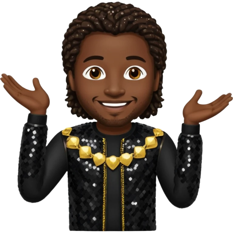 Dalvin Mr. Dalvin DeGrate from Jodeci/K-Ci & JoJo with dark brown, black sequin outfit emoji ...