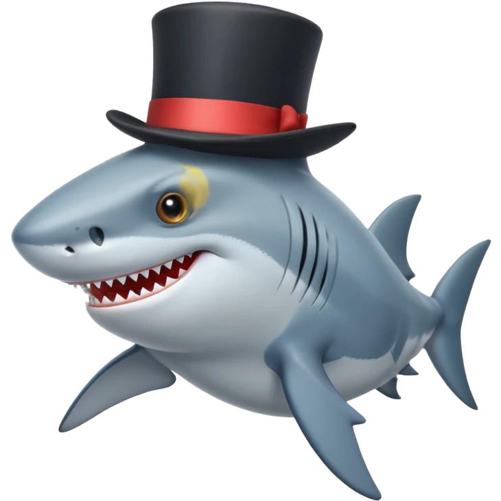 Shark with a top hat emoji | AI Emoji Generator