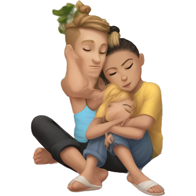 two kids resting peacefully emoji | AI Emoji Generator