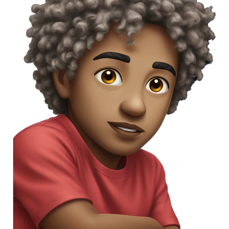 portrait of focused boy. emoji | AI Emoji Generator