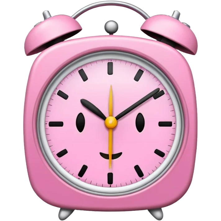 um DESPERTADOR minimalista ROSA emoji | AI Emoji Generator