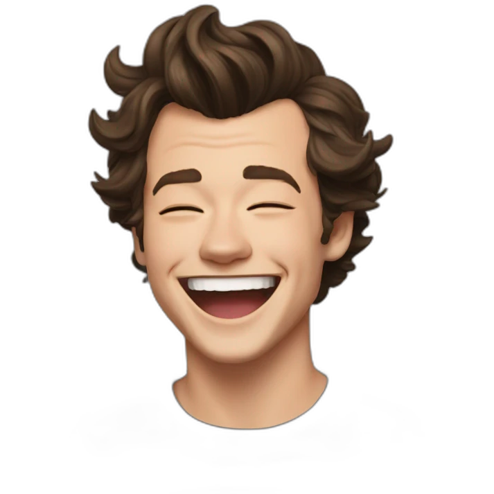 Harry Styles laughing emoji | AI Emoji Generator
