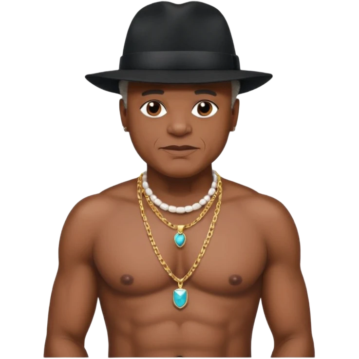 Michael Colyar with shirtless with necklace, black hat, white brief ...