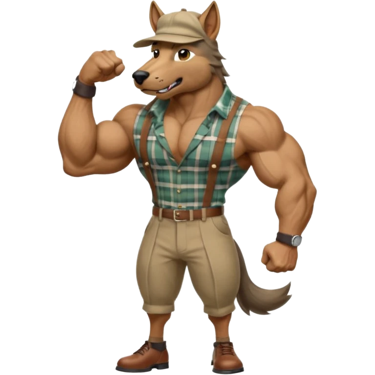 extremely super-duper hyper muscular wolf furry extremely exaggerated ...