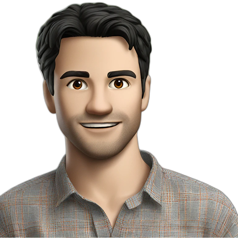 smiling black-haired male face emoji | AI Emoji Generator