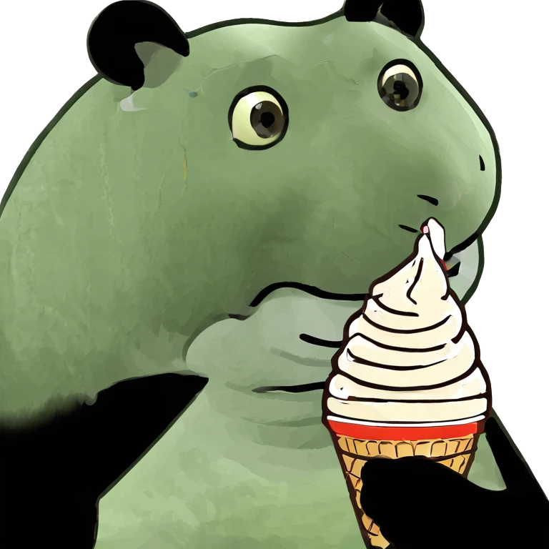 Panda eating ice cream meme | AI Emoji Generator