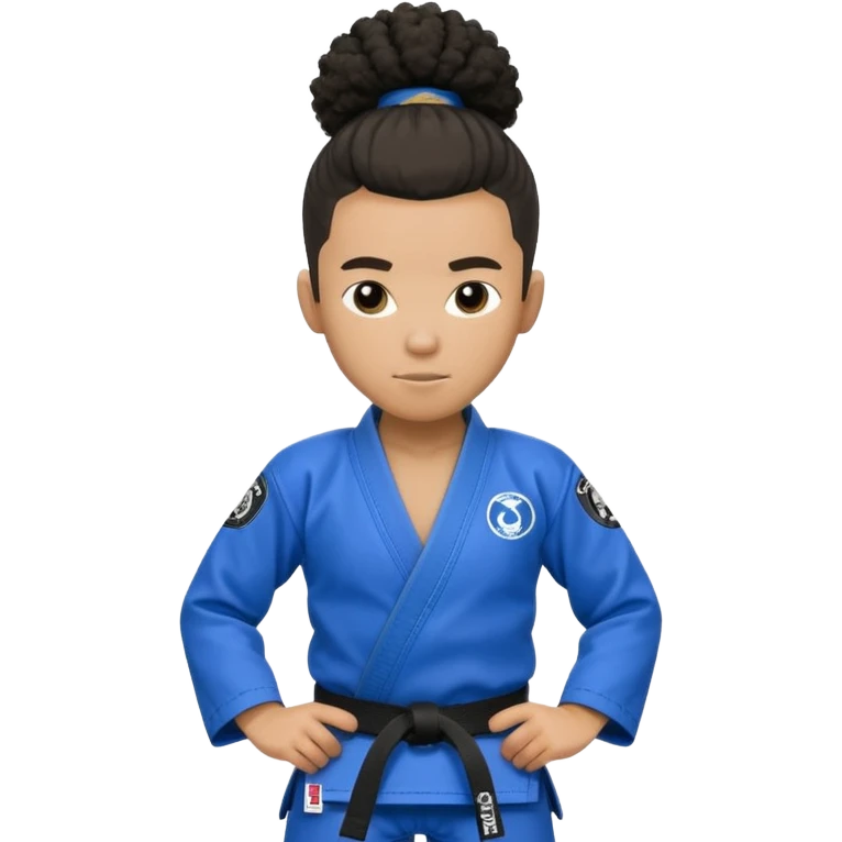 black jiu jitsu instructor with a afro ponytail and a low taper fade ...