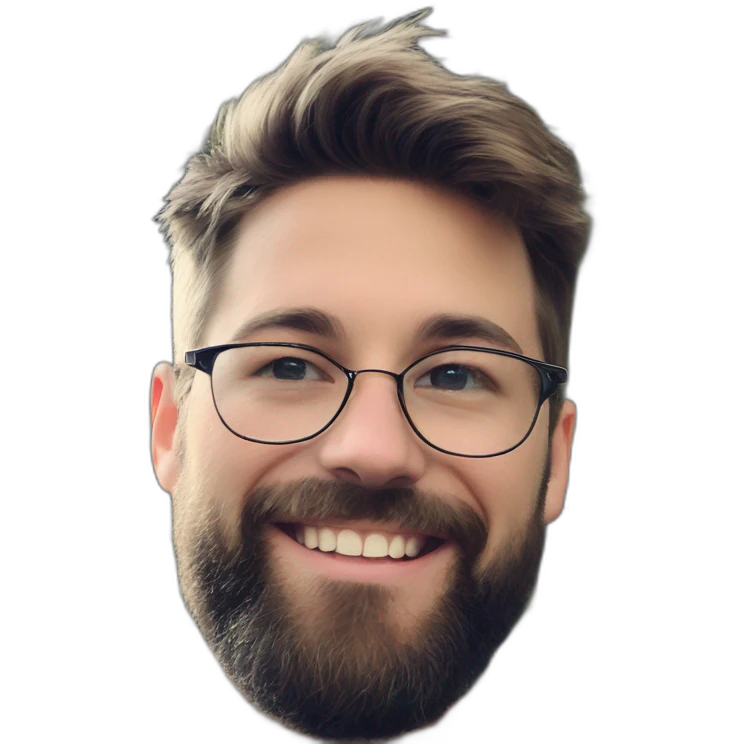 smiling bearded guy with glasses emoji | AI Emoji Generator