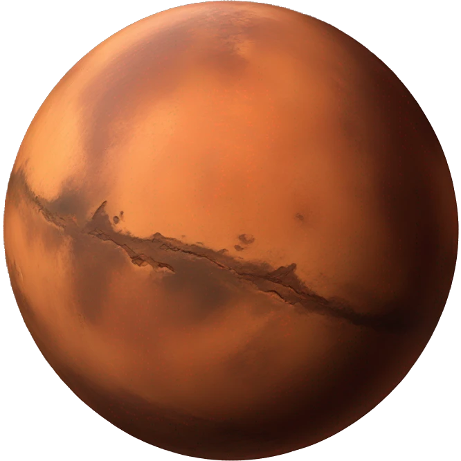 Realistic Mars planet emoji | AI Emoji Generator