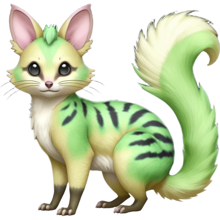 hyper-realistic neon-green-gradients black-pointed natural realistic ...