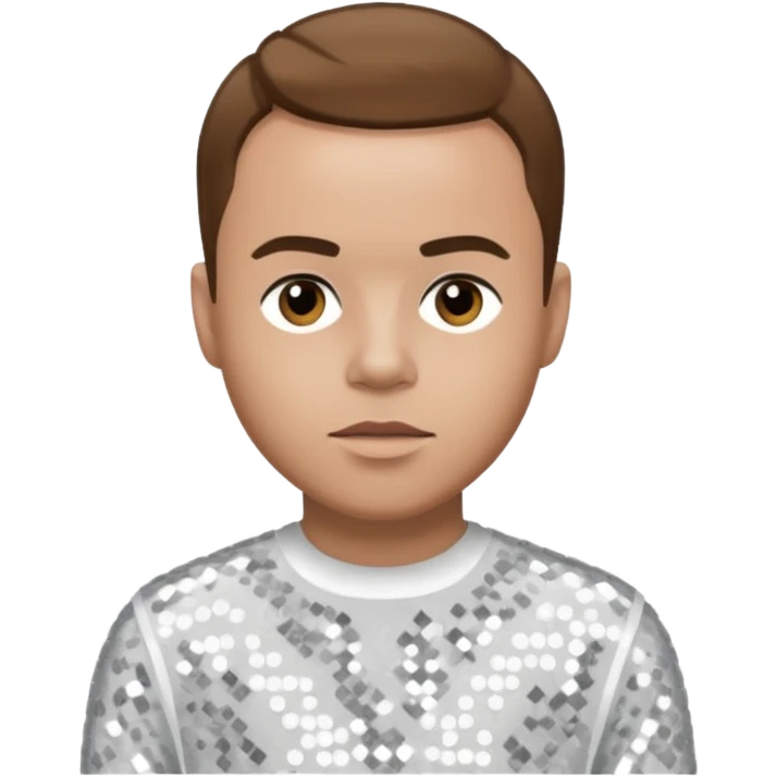 Brian Harvey from East 17 with light skin, brown hair, white sequin ...