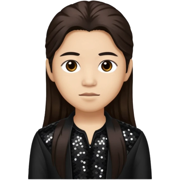 Chi Cheng from Deftones with long dark brown hair, light skin, black ...